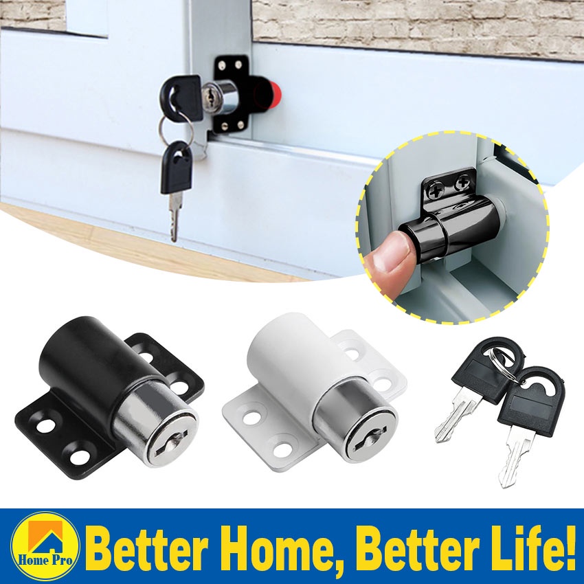 Window Bolt Sliding Window Patio Screw Door Lock Key Push Baby Child ...