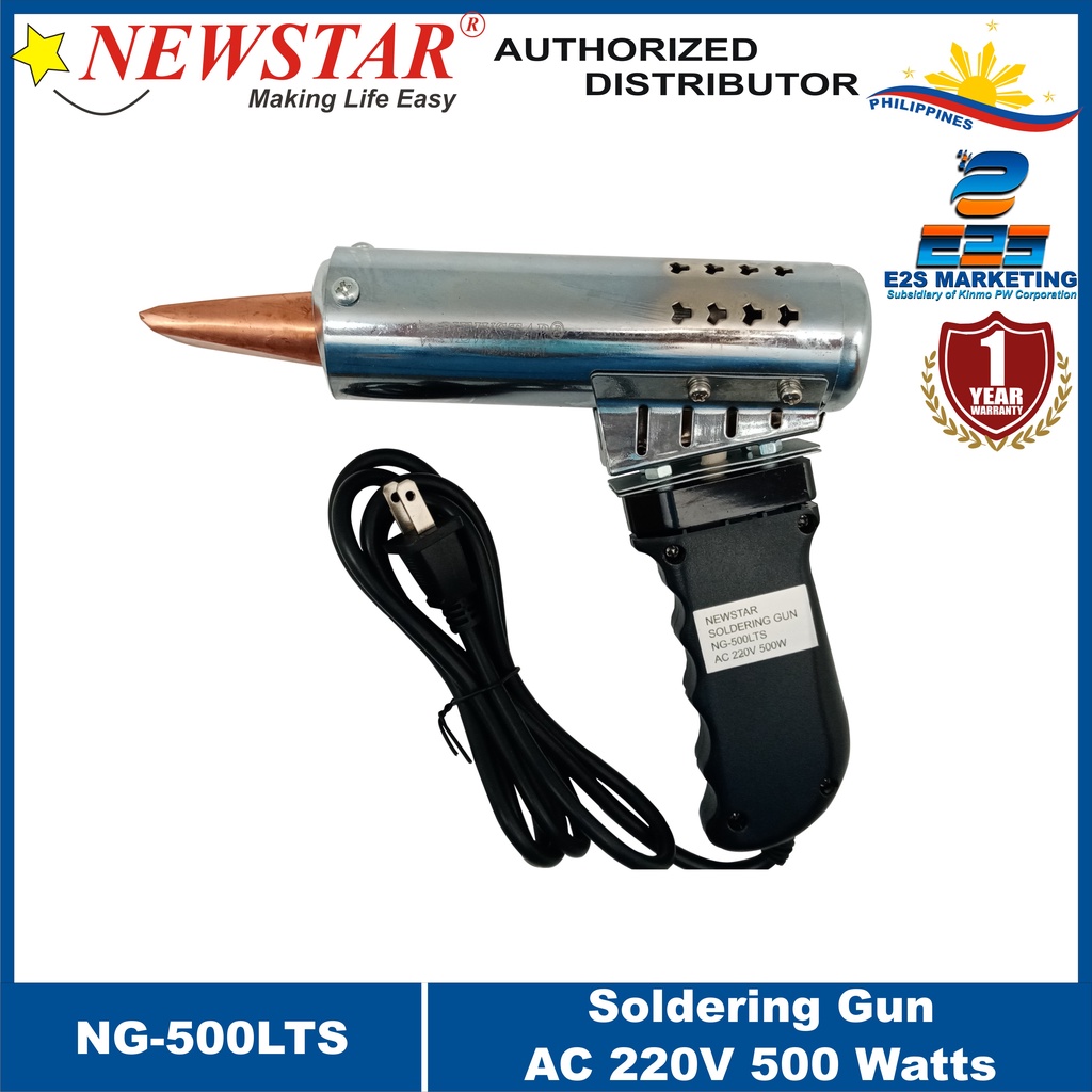 Newstar High-power Soldering Gun 500Watts 220V for Heavy Duty Soldering ...