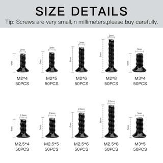 Laptop Notebook Computer Replacement Screws Kit,M2 M2.5 M3 PC Flat Head ...
