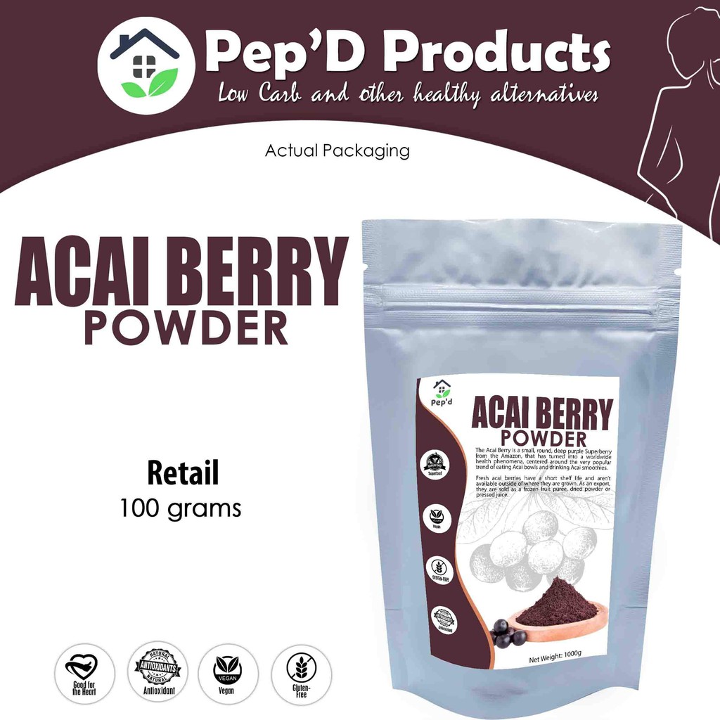Acai Berry Powder 50g/100g/250g - Antioxidants Superfood | Shopee ...