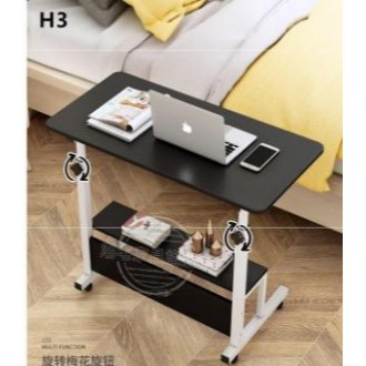 Multifunctional Wooden Brushed Oak Computer Table Movable Bedside ...