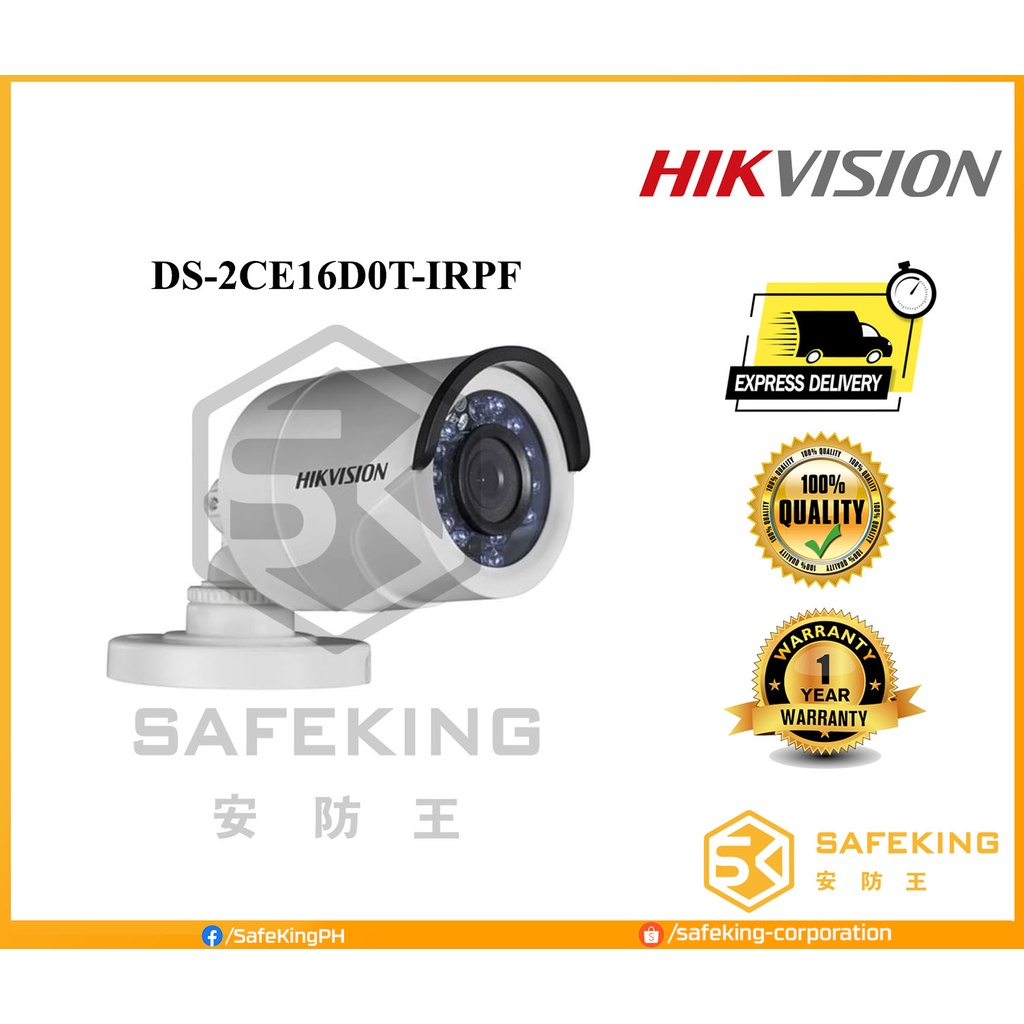 DS-2CE16D0T-IRPF(C)(3.6) HIKVISION HD1080P 2MP FF3.6mm IR20m IP66 ...