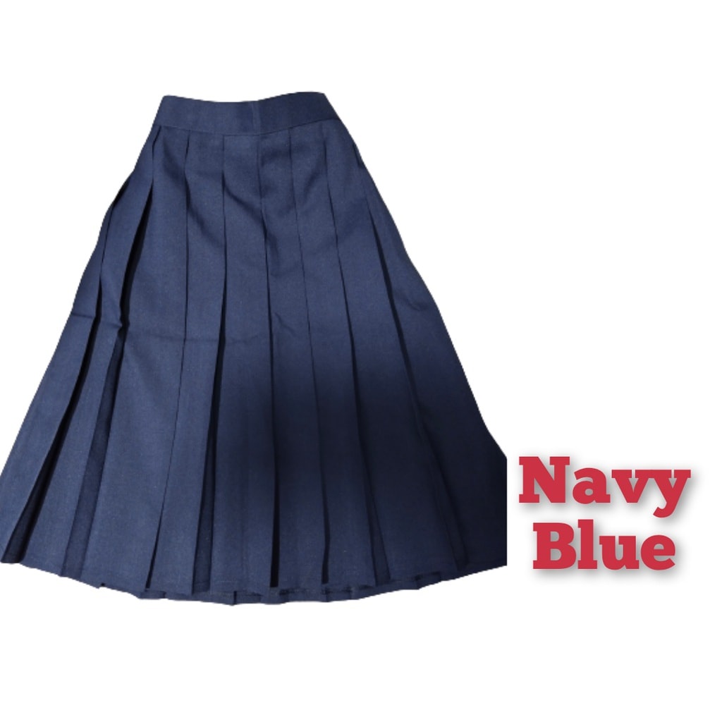 SCHOOL UNIFORM SKIRT// NAVY BLUE COLOR | Shopee Philippines