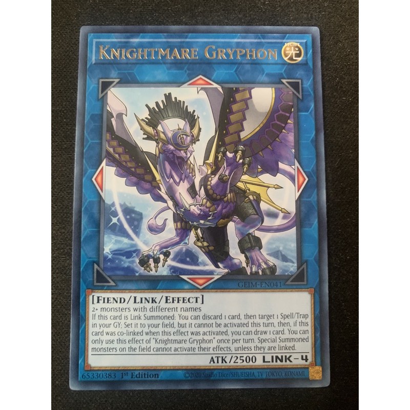 YuGiOh - Knightmare Gryphon (TCG) | Shopee Philippines