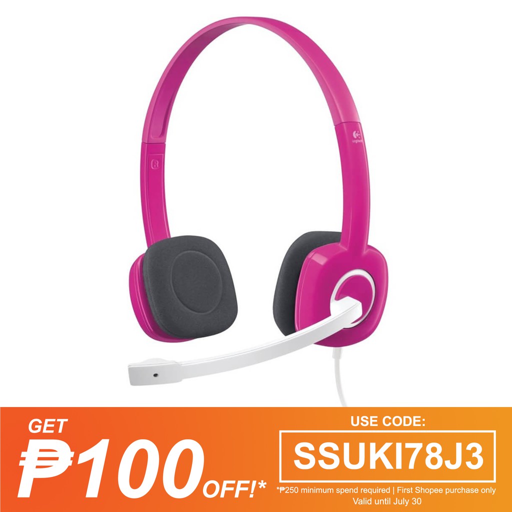 Logitech H150 Stereo Headset with Mic Pink | Shopee Philippines