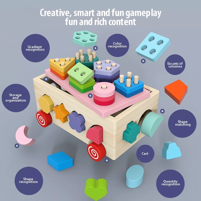 Wooden Side and Top Shape Sorter/Multiple shape sorter | Shopee Philippines