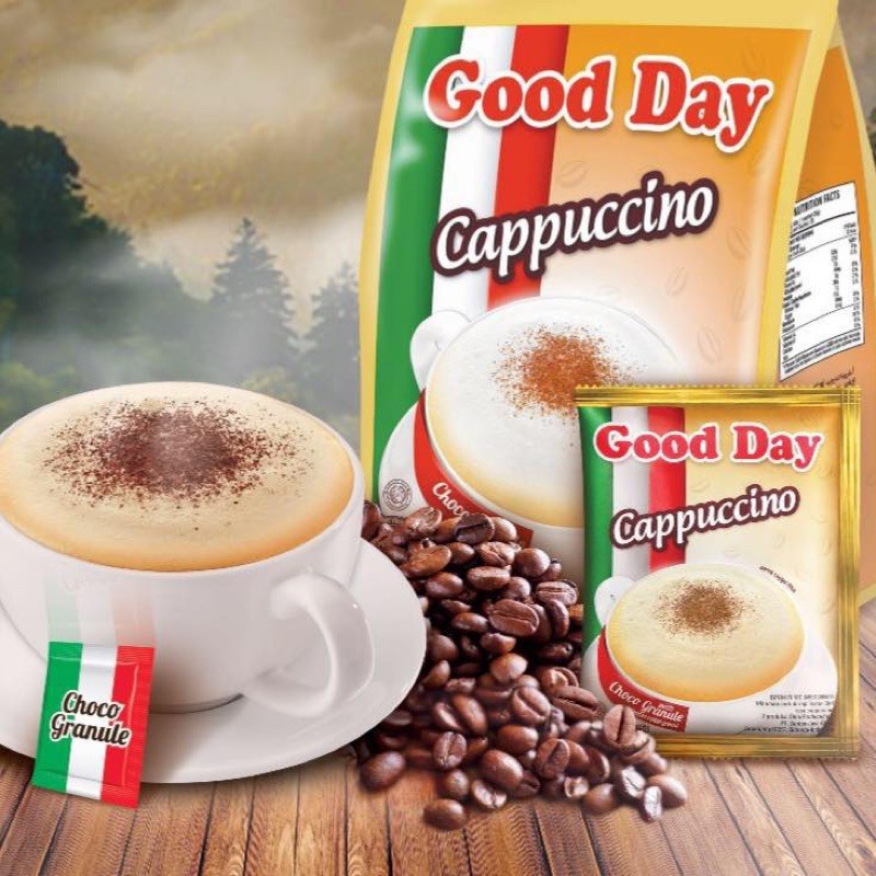 Good Day - Cappuccino with Coklat Granule 30 sachet x 25g / Good day Vanilla Latte 30 sachet x ...