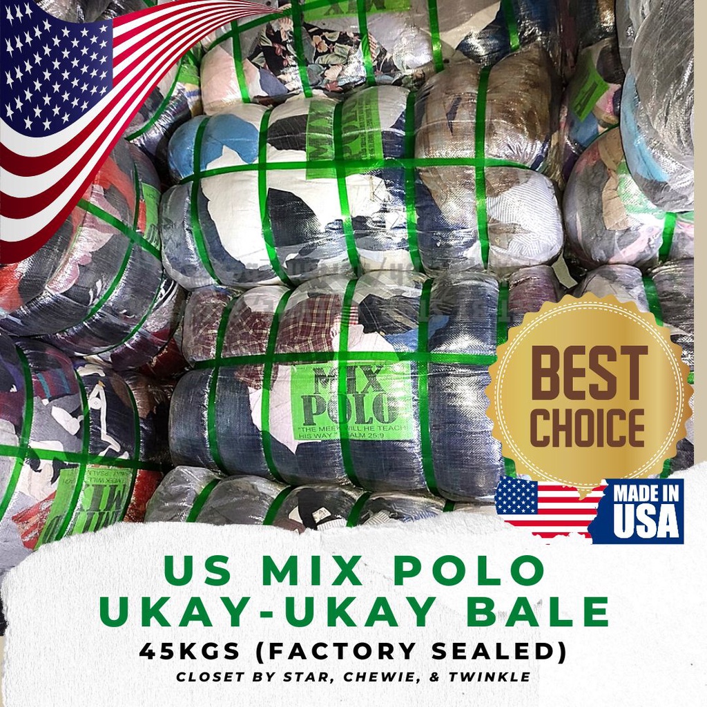ULTIMA US Bale Mix Polo Ukay-ukay Bale 45kgs (Factory Sealed) | Shopee ...