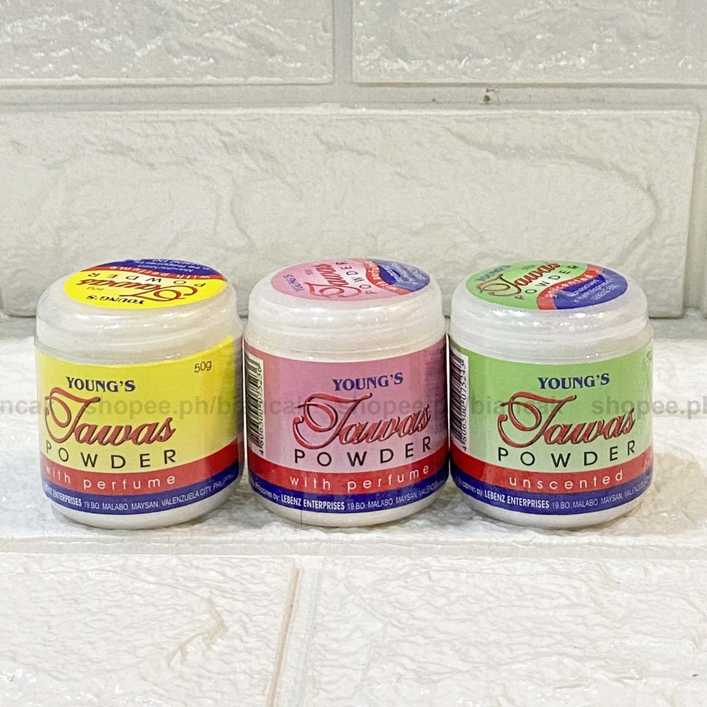 YOUNGS TAWAS POWDER UNSCENTED PERFUME GREEN PINK YELLOW (BEAUTY SECTION ...