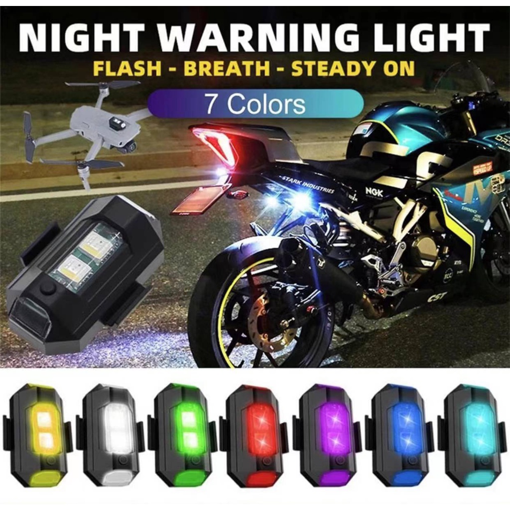 LED Drone Strobe Light Motorcycle Flashing Light 7 Colors Slow Fast ...