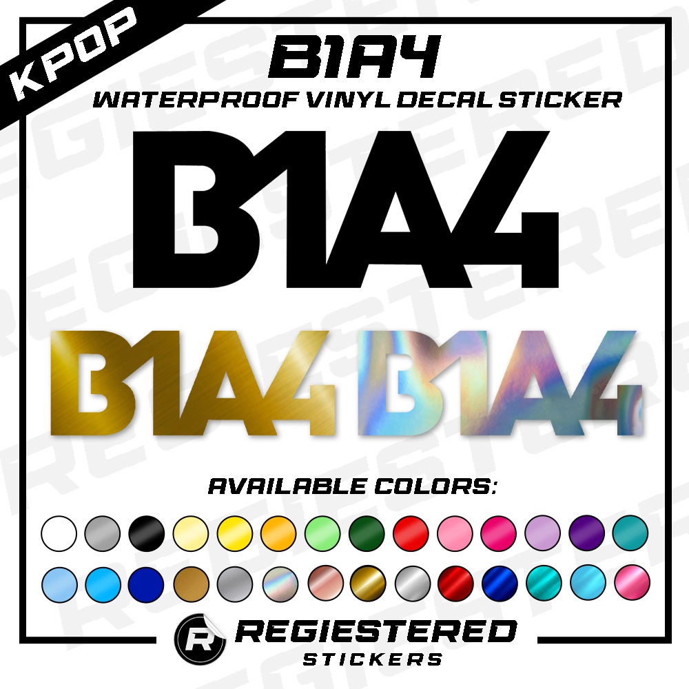 KPOP B1A4 Logo Vinyl Decal Sticker Waterproof | Shopee Philippines