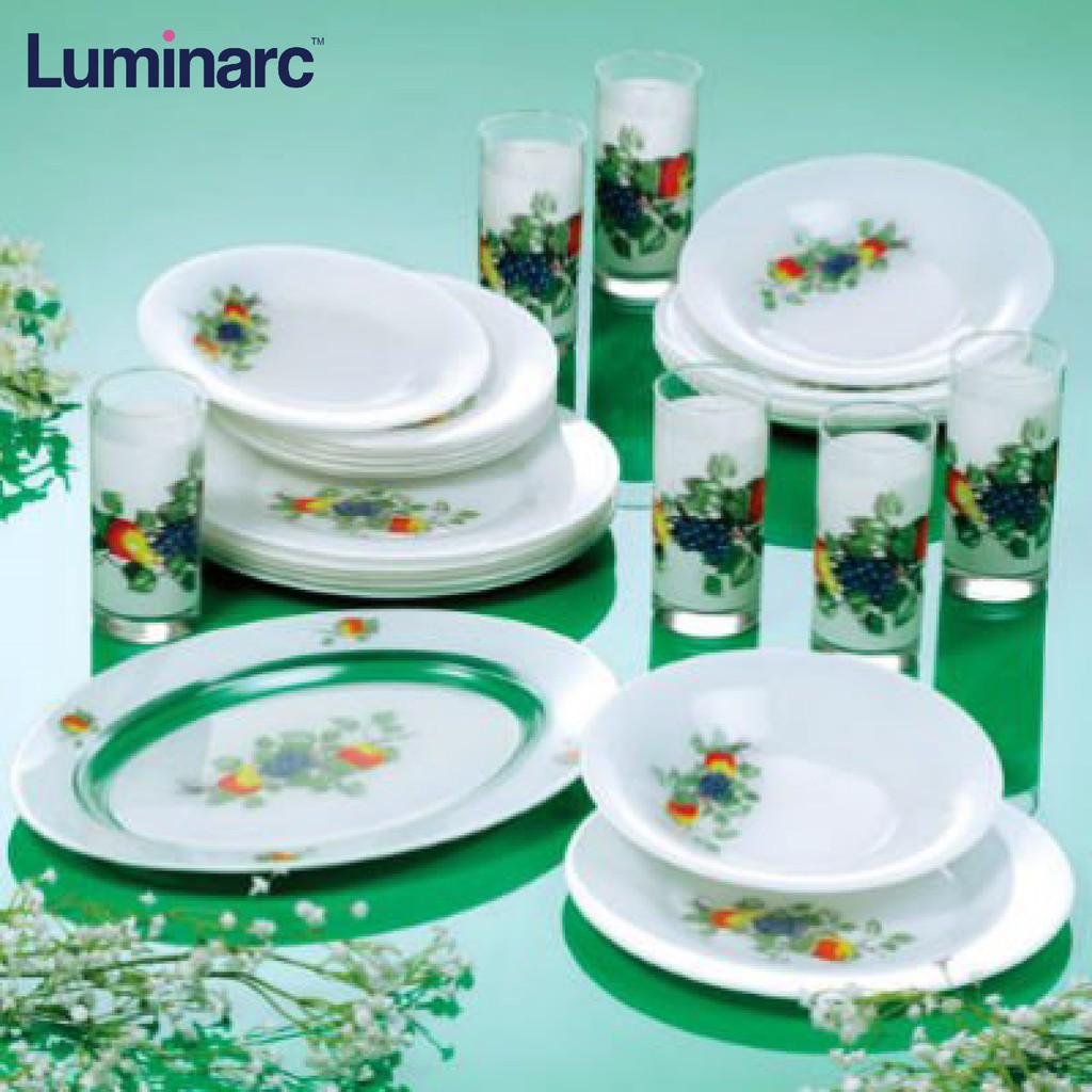 Luminarc Microwaveable Fruite De France 38pc +7pc Table Set | Shopee ...