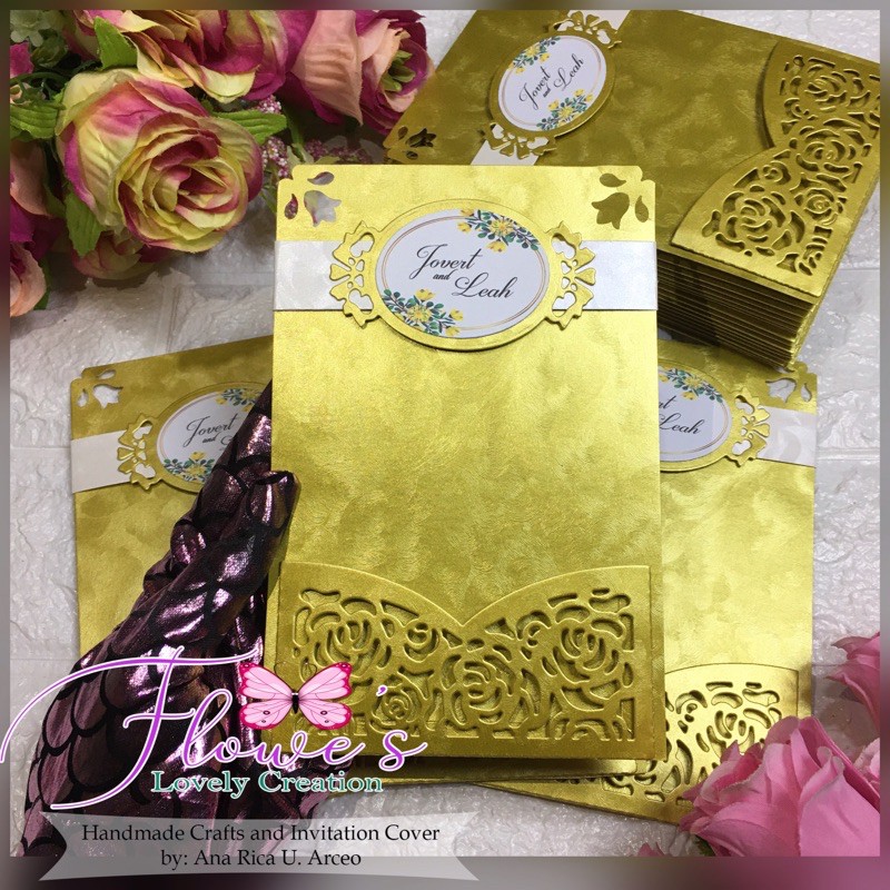 FLC ️ 4x6.5 Pocket Holder Design Invitation cover for Wedding/birthday ...