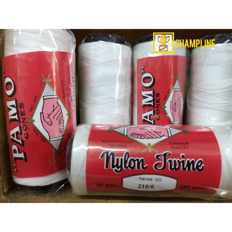 Pamo 210/6 Nylon Twine 60 grams (white) | Shopee Philippines