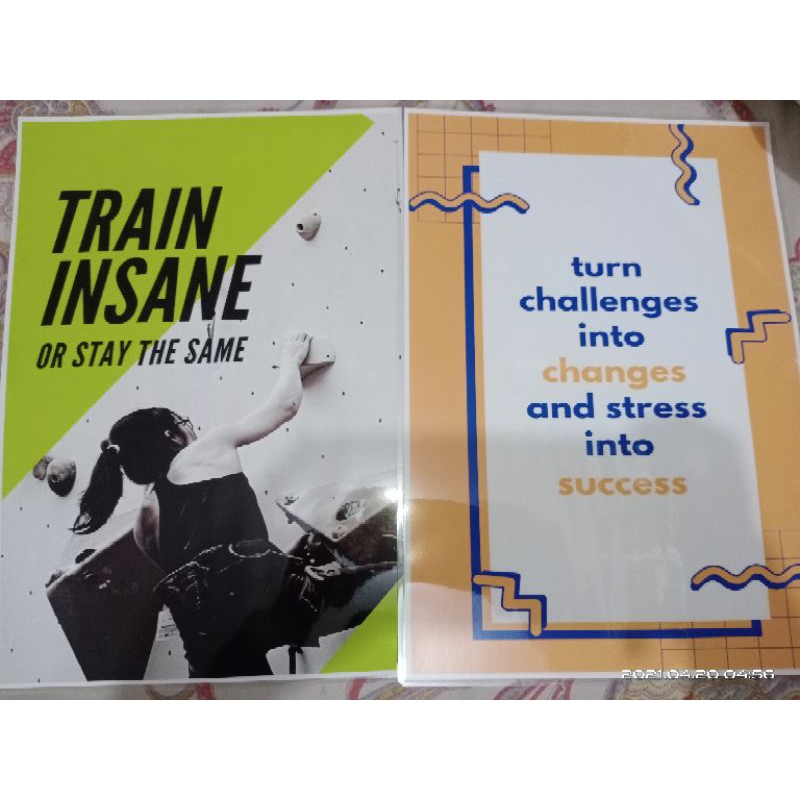 Wall decor inspirational motivational quotes Laminated | Shopee Philippines