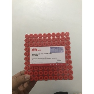 Edta / Red Top 0.5 ml microtainer plastic tubes 100pcs | Shopee Philippines