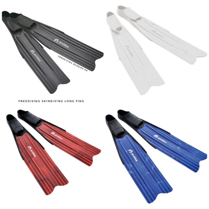 PROBLUE Plastic Long Fins Freediving Scubadiving Spearfishing Swimming ...