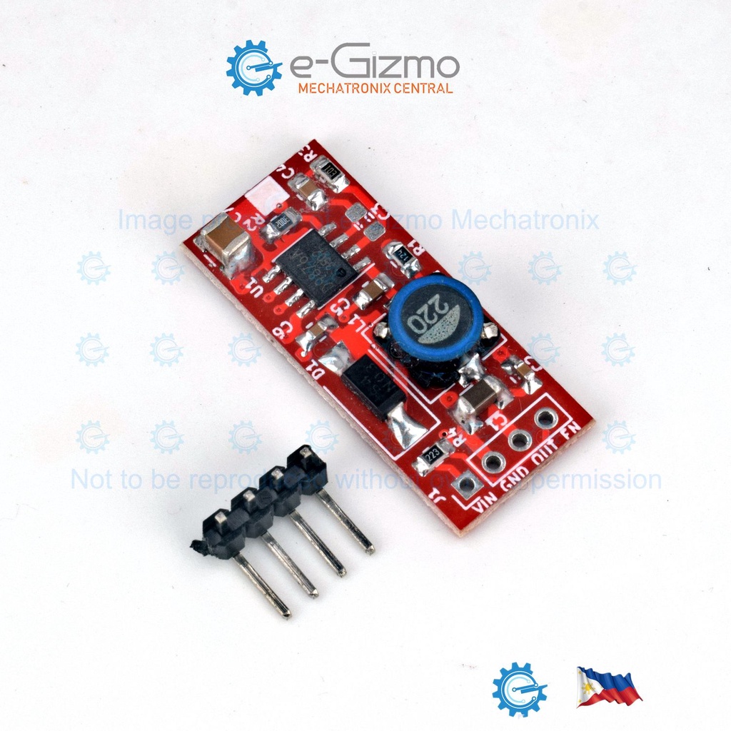 e-Gizmo 7805 pin-out 5V 0.6A DC/DC Converter True Rated Breadboard ...