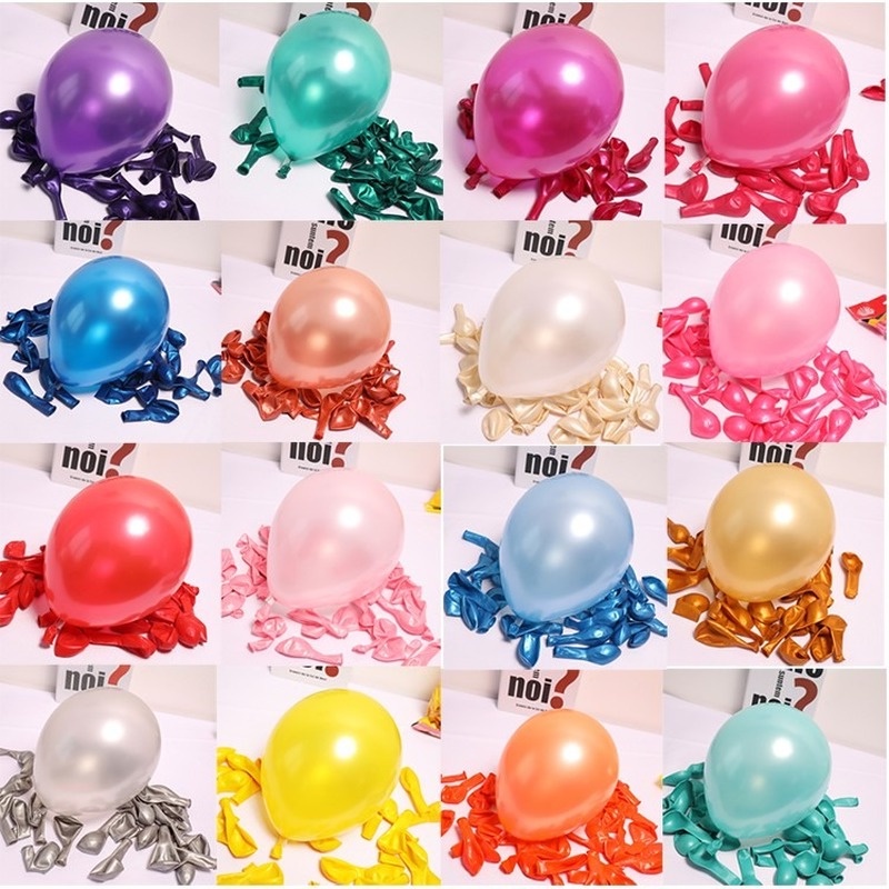 50pcs/pack 10 inch New Color Pearl Latex Balloons Latex Helium Balloon ...