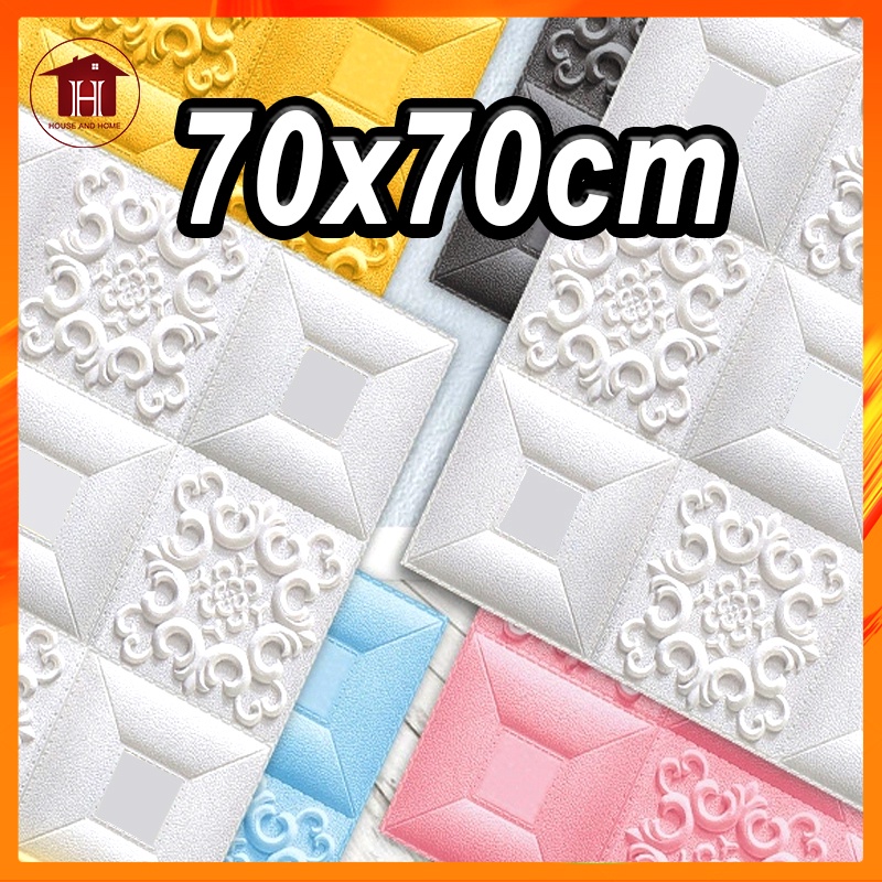 Ceiling Wallpaper 70x70cm 3D foam Bricks Waterproof Wall Sticker ...