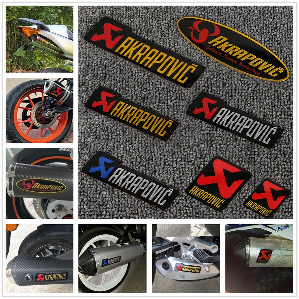10PCS/LOT AKRAPOVIC 3D Aluminum Heat-resistant Motorcycle Exhaust Pipe ...