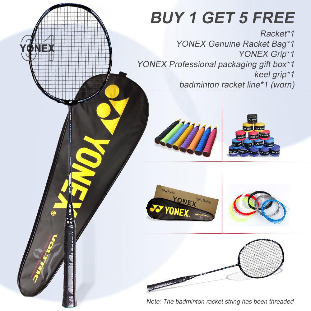 YONEX ASTROX 100ZZ Full Carbon Fiber Badminton Racket Set 100% Original Genuine 4U G5 Single ...