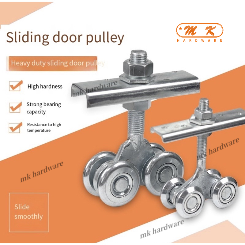 Steel Hanging Gate Wheel roller pulley sliding door track 25mm/38mm ...