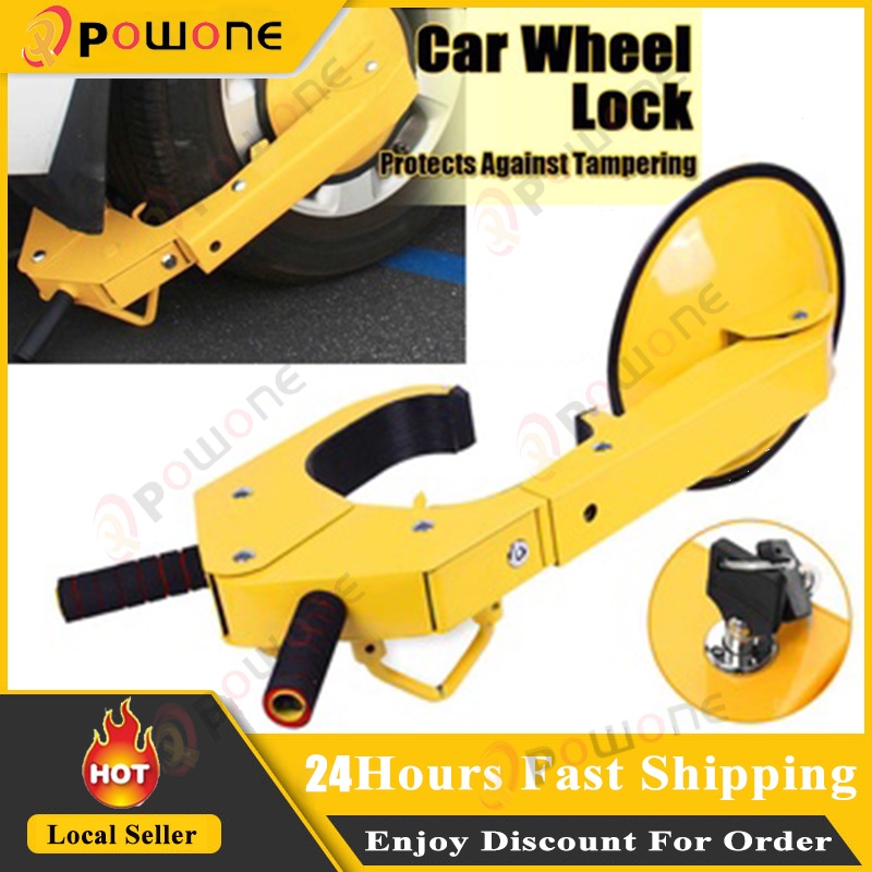 Powone Heavy Duty Car Tire Claw Chuck Tire Lock Suction Cup Tire Clamp ...