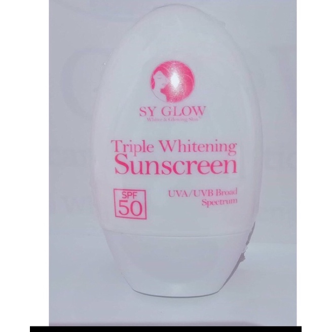 SY GLOW TRIPLE WHITENING SUNSCREEN SPF50 | Shopee Philippines