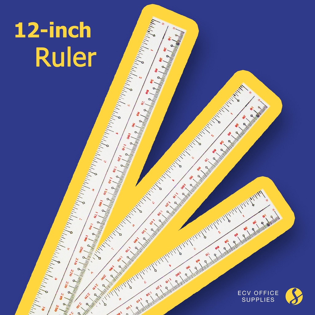 Ruler Clear 12" HBW- RL-30 per piece | Shopee Philippines