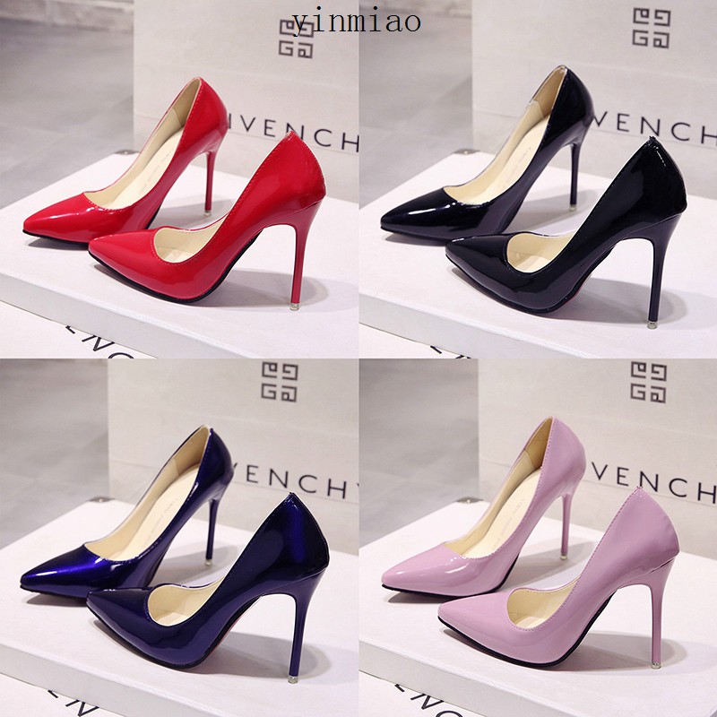 Stiletto Heels European Station Naked Stiletto High Heels Pointed Black ...