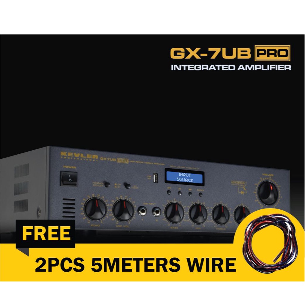 Kevler GX-7UB PRO 800W X 2 Amplifier with Bluetooth USB LCD | Shopee ...