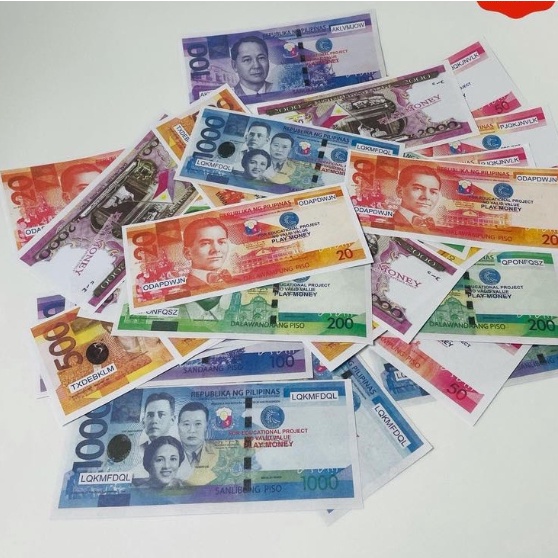28pcs Philippine Peso Play Money laruang pera 1pack 28pcs FAKE BILLS ...