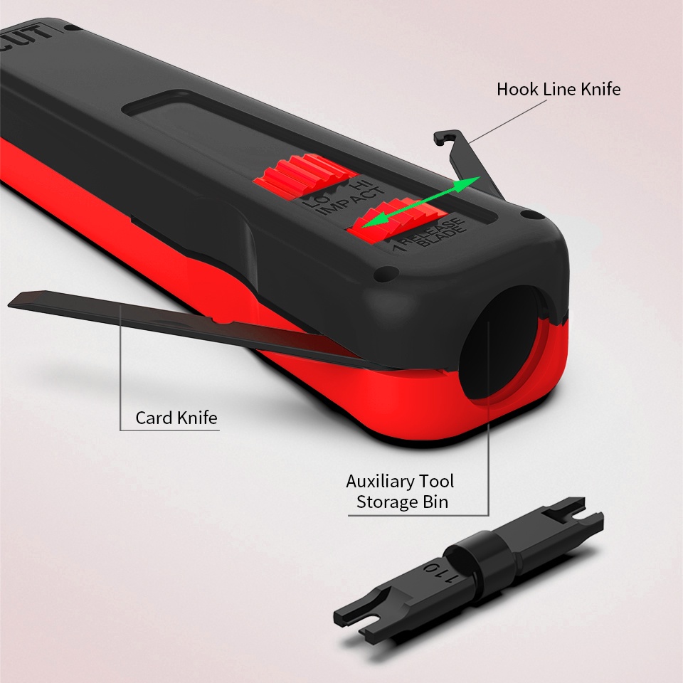 Ampcom Punch Down Tool, 110 Type Multi-Function Network Cable Tool ...