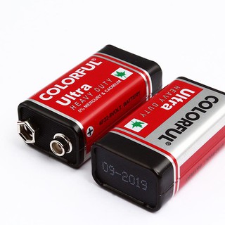 9v High Quality Colorful Ultra Heavy Duty 9 Volts Battery 6F22 | Shopee ...
