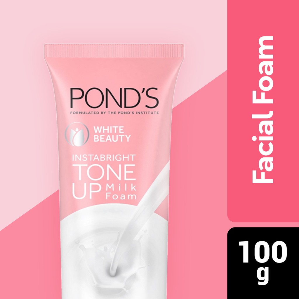 PONDS White Beauty InstaBright Tone Up Milk Foam 100g | Shopee Philippines