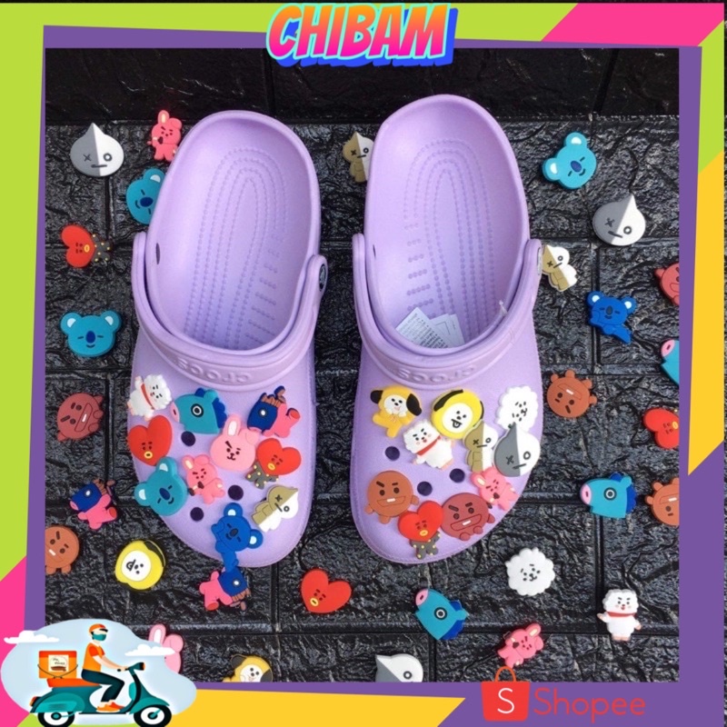 Crocs BTS Army Jibbitz Charm 9 pesos each (isa piraso) | Shopee Philippines