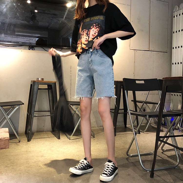Pink elegance high waist denim bermuda short tokong | Shopee Philippines