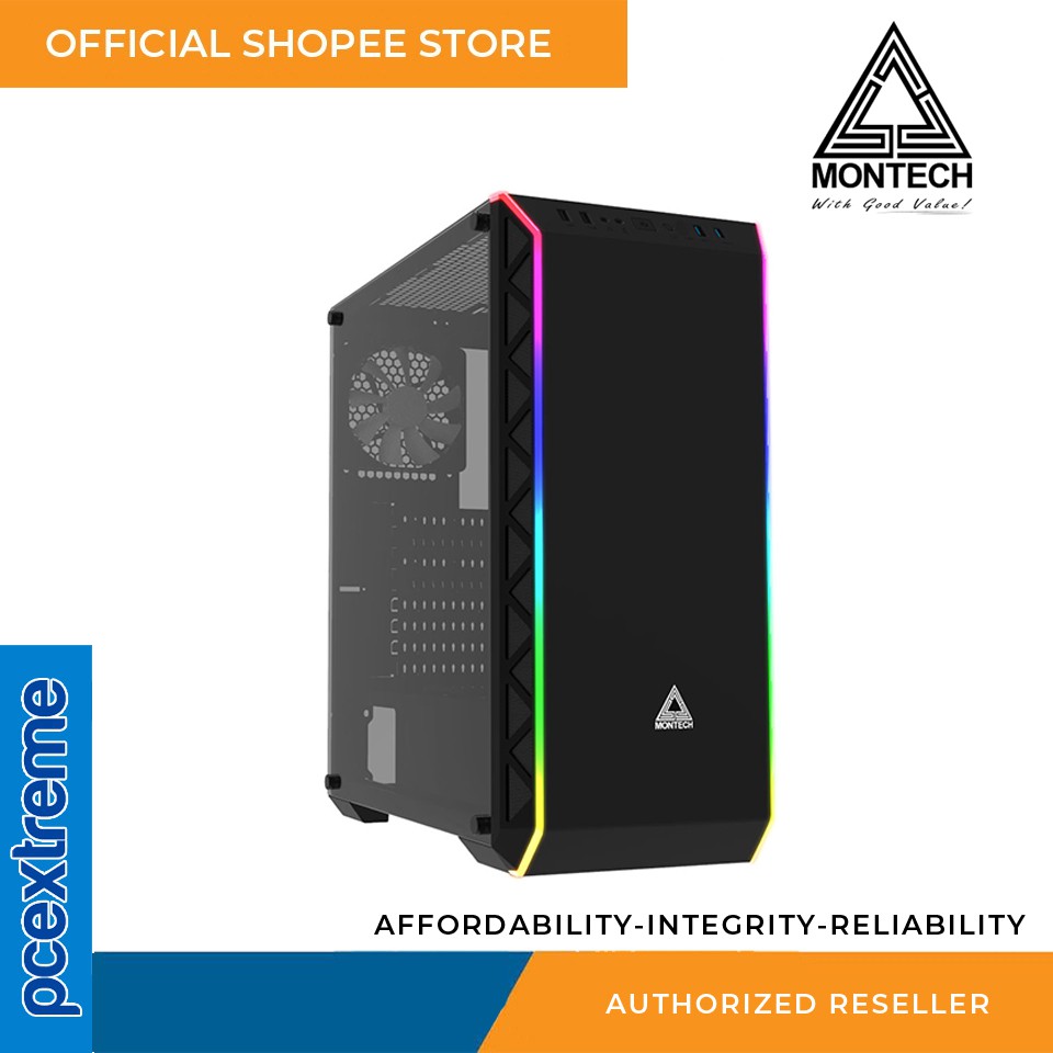 Montech Air 900 ARGB Black Gaming Case Tempered | Shopee Philippines