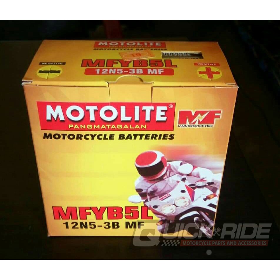 MFYB5L Motolite Motorcycle 5L Battery - 12N5-3B MF | Shopee Philippines