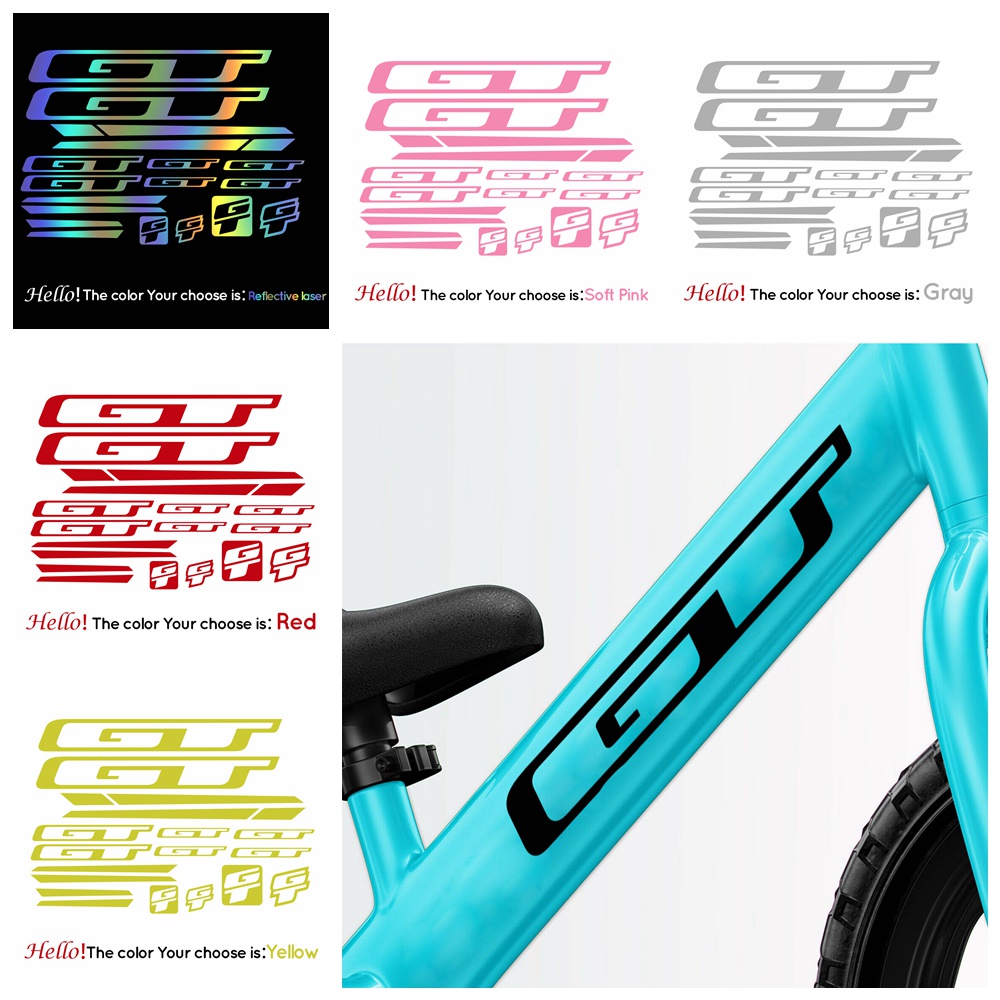 10 Colors GT Road Bicycle Frame Vinyl Stickers MTB Bike Vinyl Decal ...