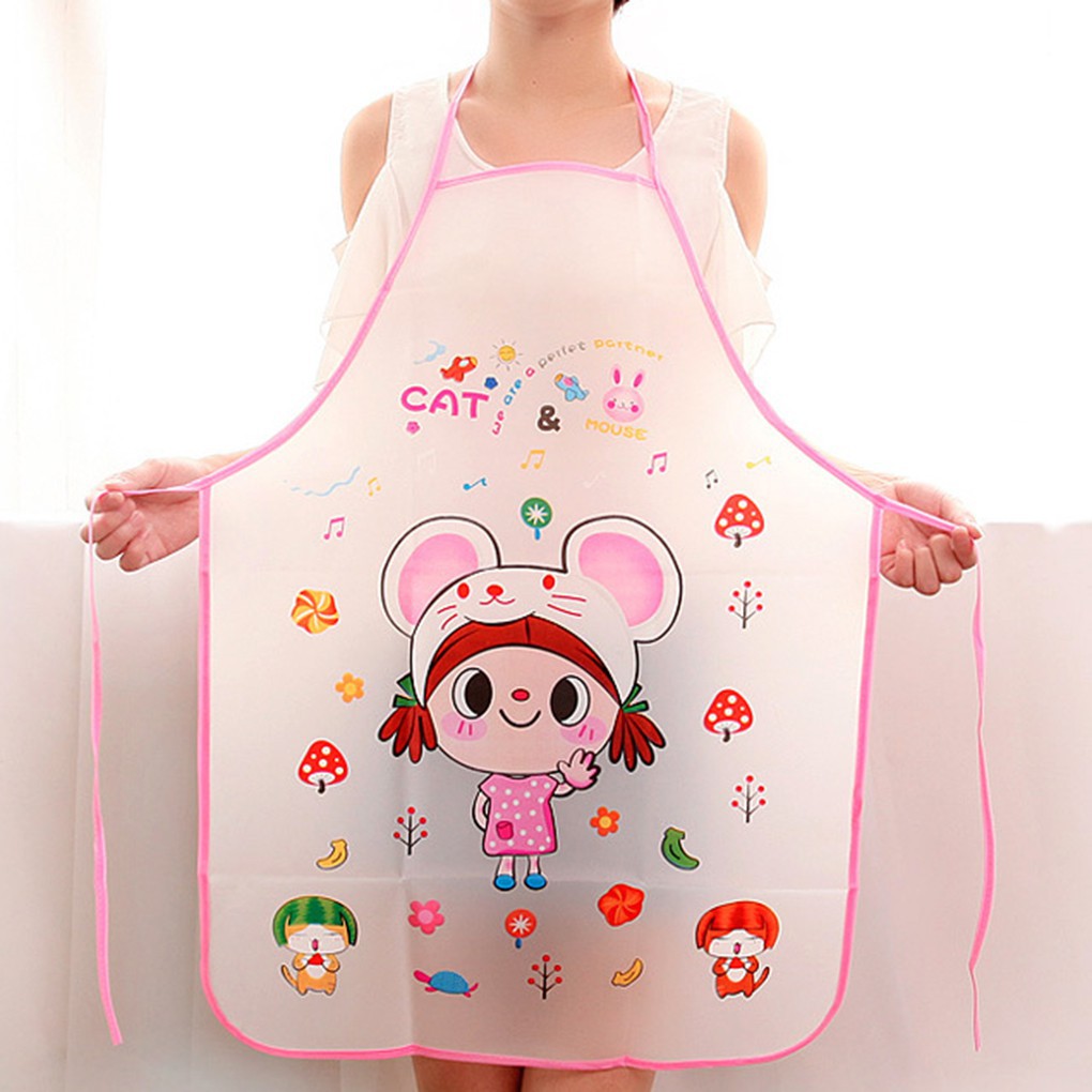 Cute Cartoon Waterproof Apron Kitchen Restaurant Cookin Nice burang ...