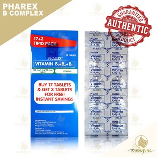 Pharex B-Complex Vitamin B1+B6+B12 (10 Tablets) 100% Original ...