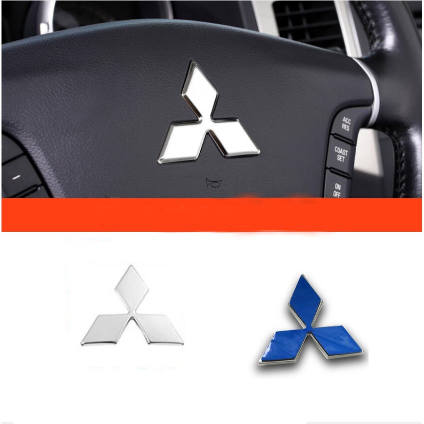 for Mitsubishi steering wheel logo modified car stickers | Shopee ...