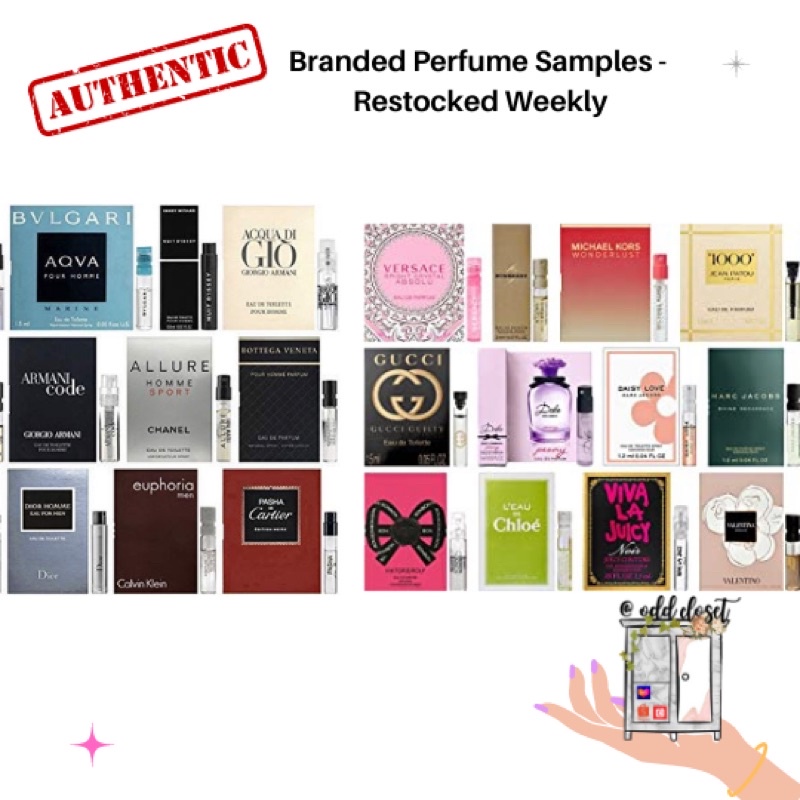 Luxury Branded Perfume Samples 1ml-2ml / NEST / 7 Virtues | Shopee ...