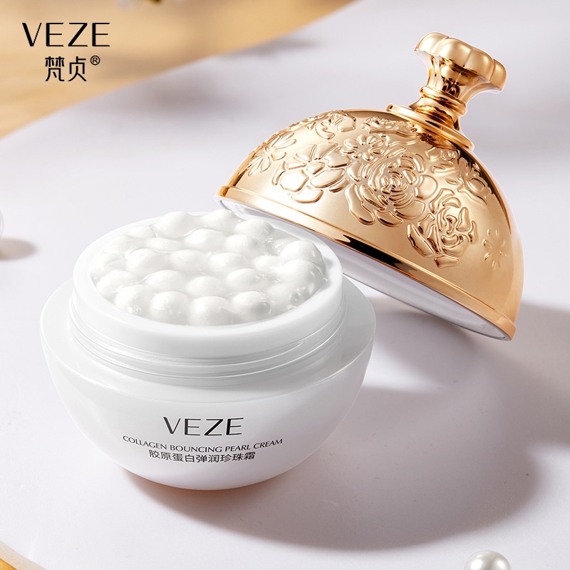 VEZE collagen bouncing pearl cream 30g Brighten skin tone fade facial ...