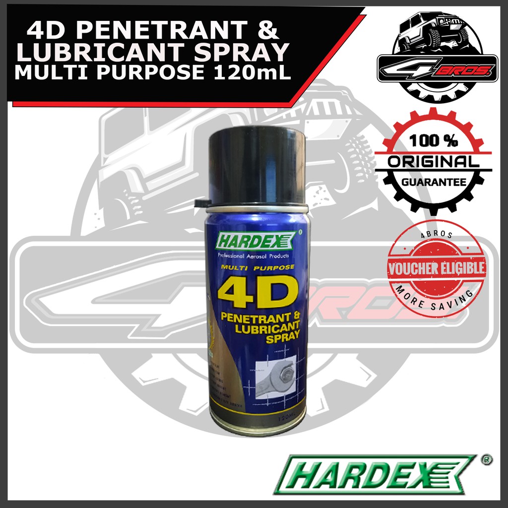 HARDEX 4D PENETRANT AND LUBRICANT SPRAY MULTI PURPOSE 120mL ...