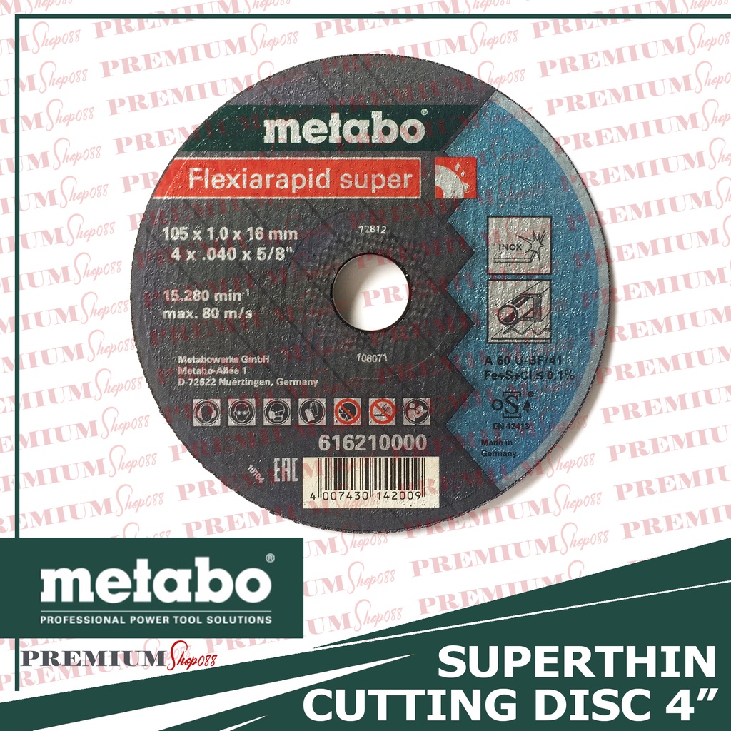 Metabo Cutting Disc 4" Flexirapid Super Cut Wheel 4 100mm Stainless ...