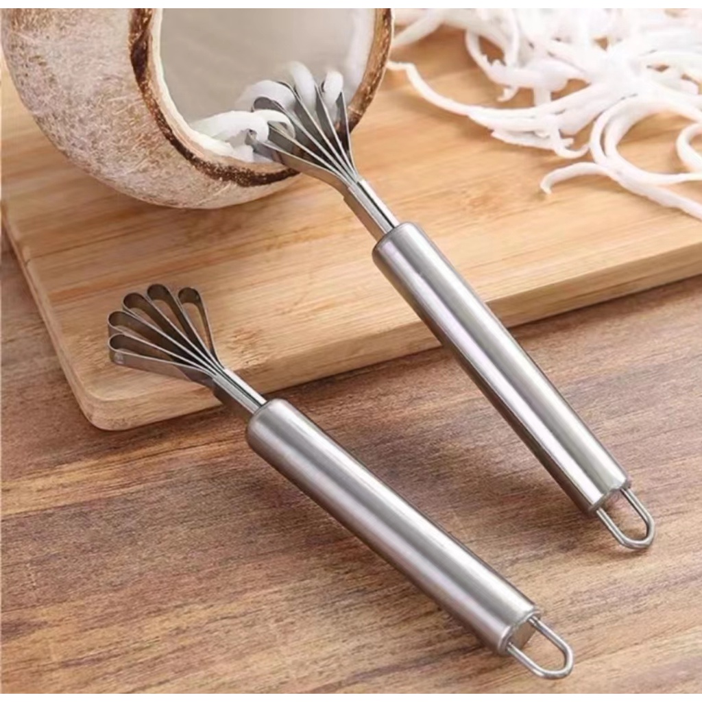 Coconut Shaver Stainless Steel Kitchen Fruit Tools Fish Skin Scale ...