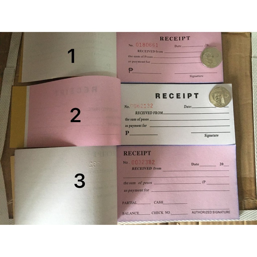 Receipt resibo (three size) Low Price | Shopee Philippines